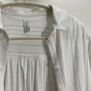 Gentle Fawn | Tops | Gentle Fawn White Pinstripe Button Down Shirt ...